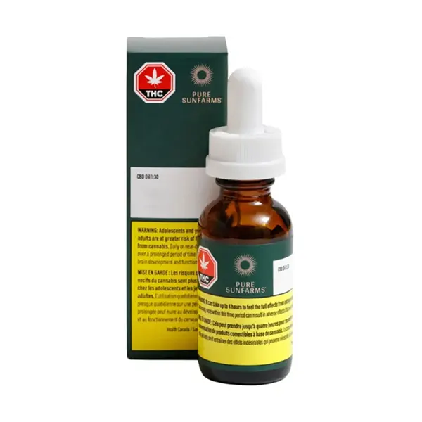 Pure Sun CBD Oil 1:30 by Pure Sunfarms. Cannabis, Extracts, Bottled Oils